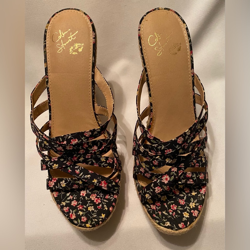 Beautiful Euc Women’s Colin Stuart Floral Wedge Sanda… - Gem